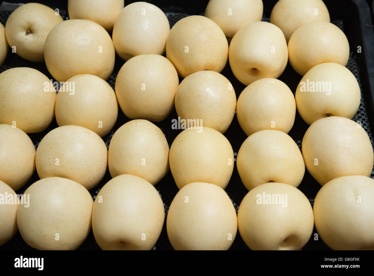 snow pear on sale in a supermarket Stock Photo - Alamy