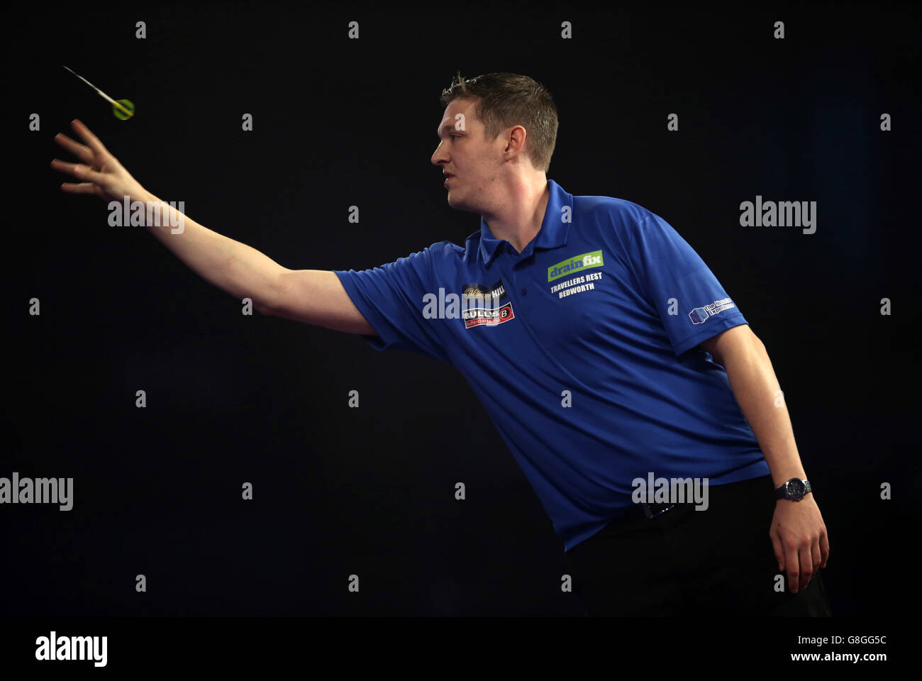 David Pallett in action during the 1st round match during day two of ...