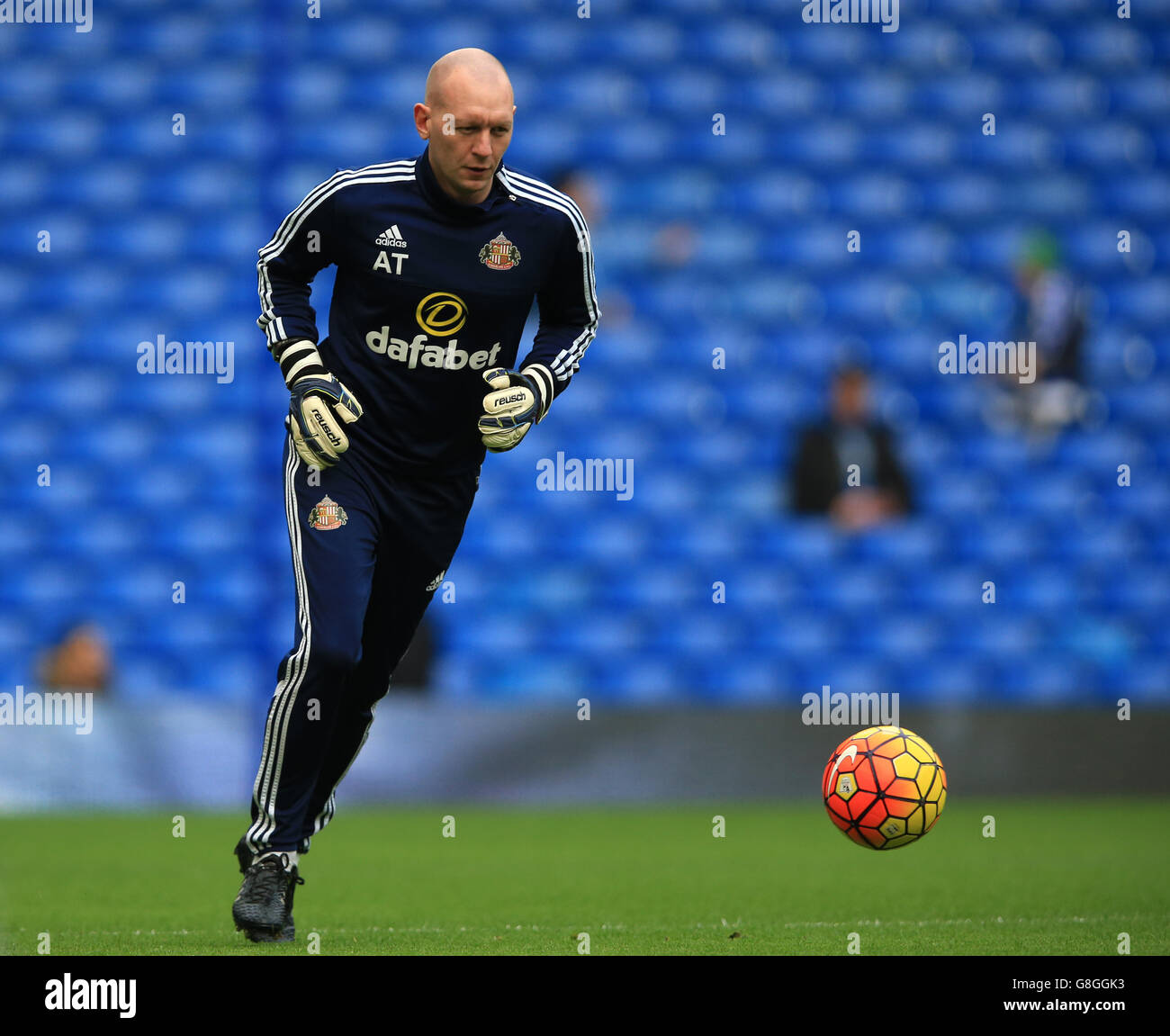 Sunderland goalkeeping coach Adrian Tucker during the Barclays Premier ...