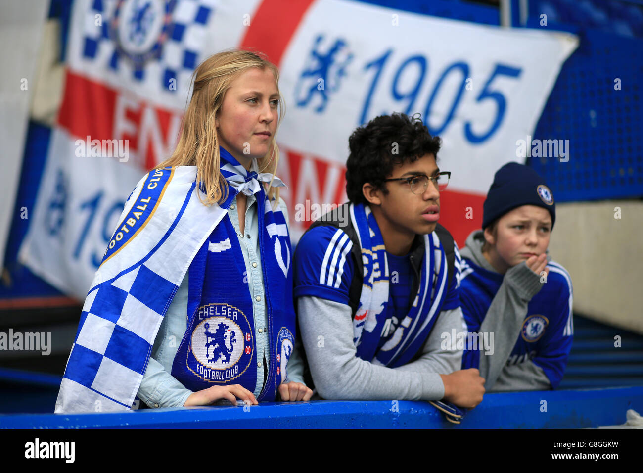 Chelsea fans in the stands before the Barclays Premier League match at ...