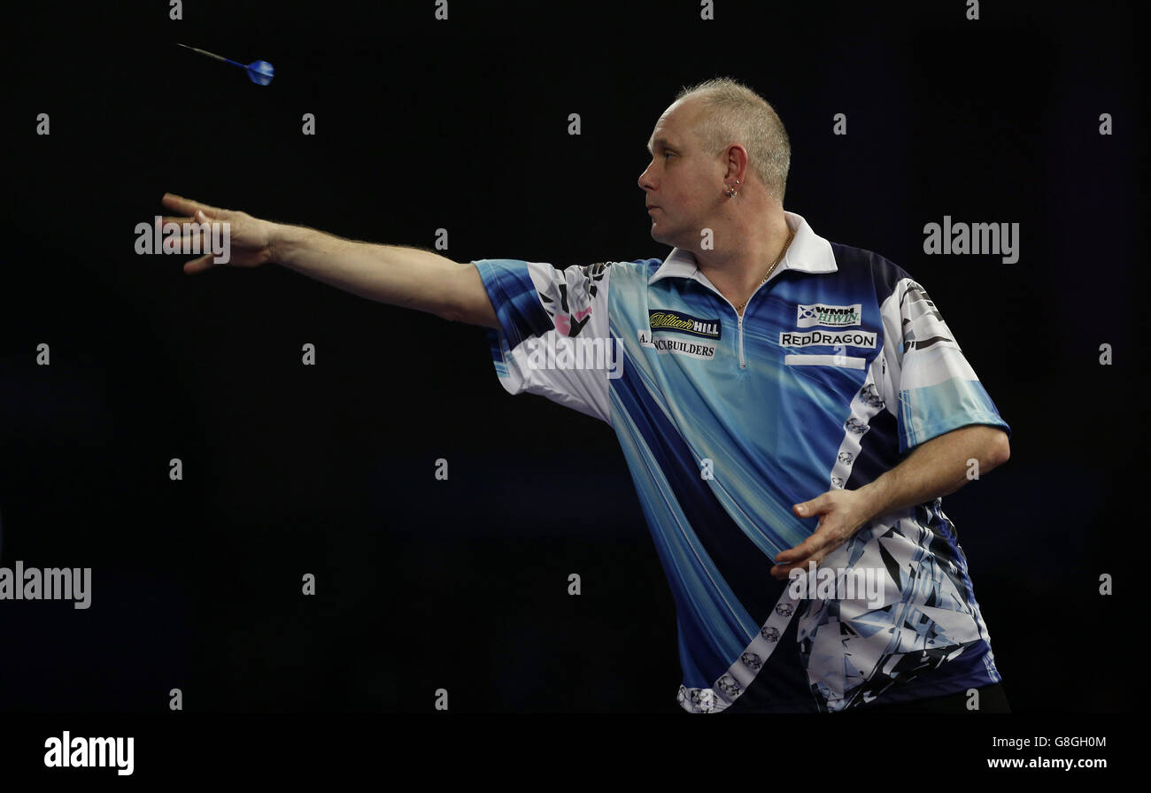 Ian White in action during the first round match during day three of ...