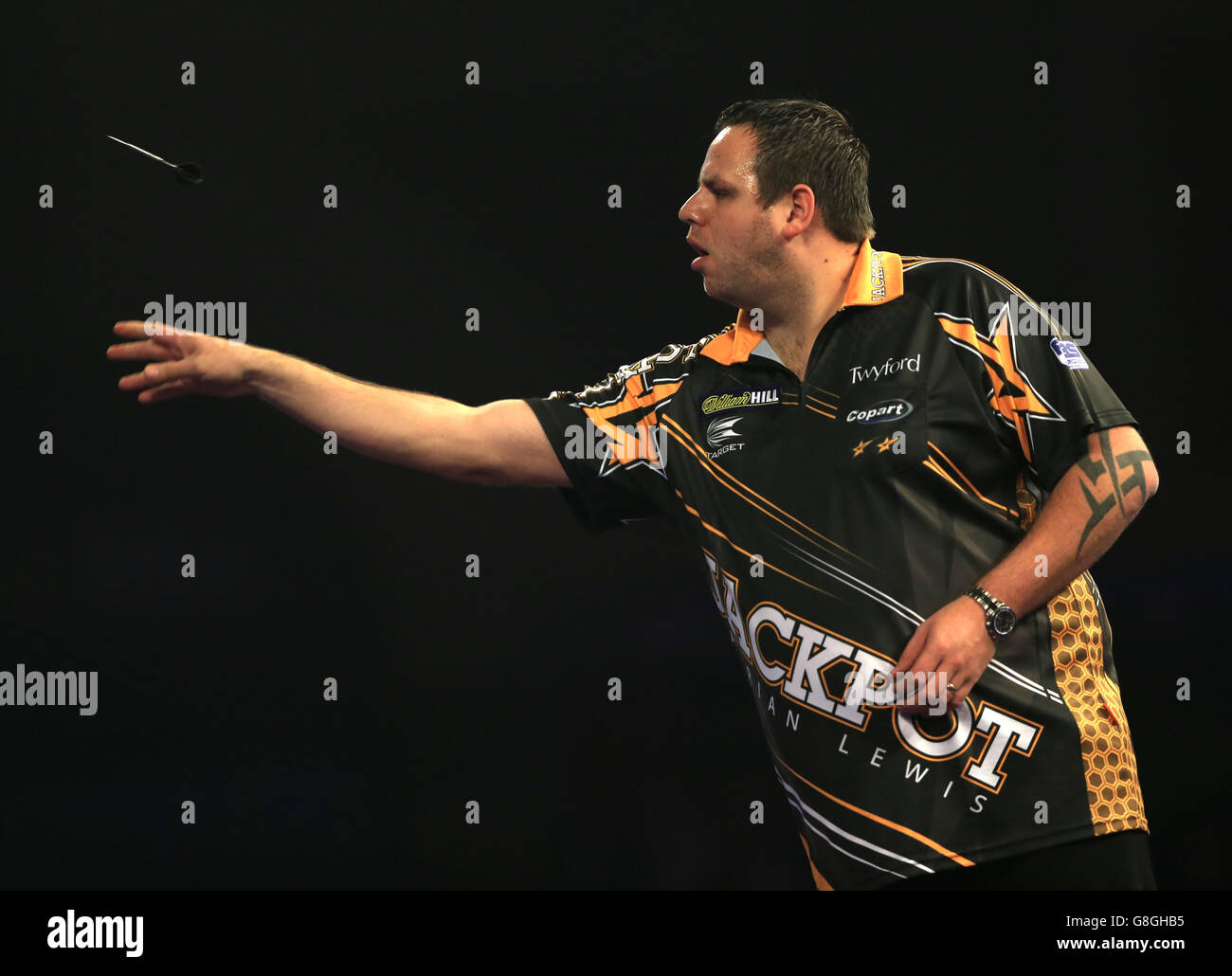 Adrian Lewis during day seven of the William Hill PDC World ...