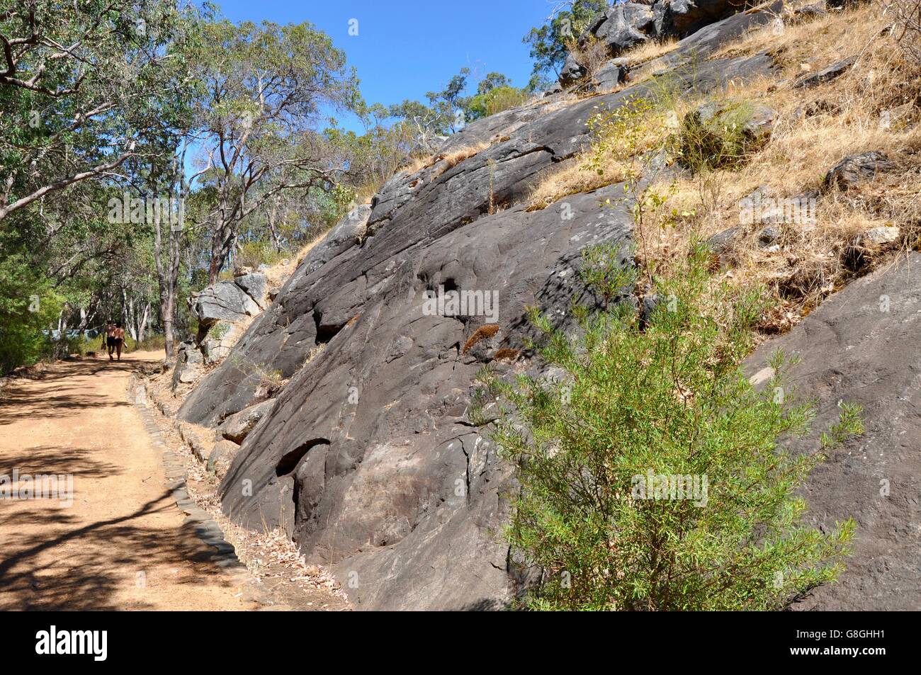Serpentine,WA,Australia-January 30,2014:Hiking trail at Serpentine ...