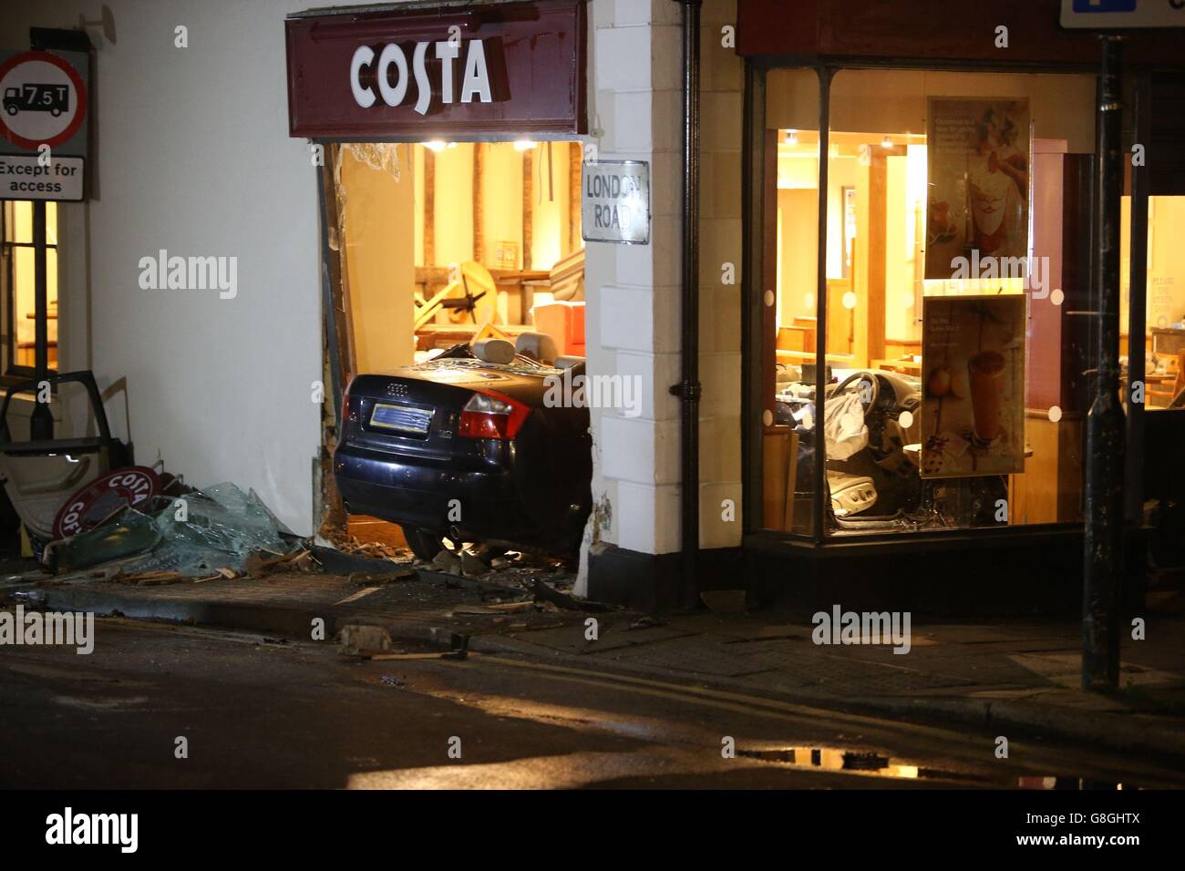 Costa coffee shop crash Stock Photo - Alamy