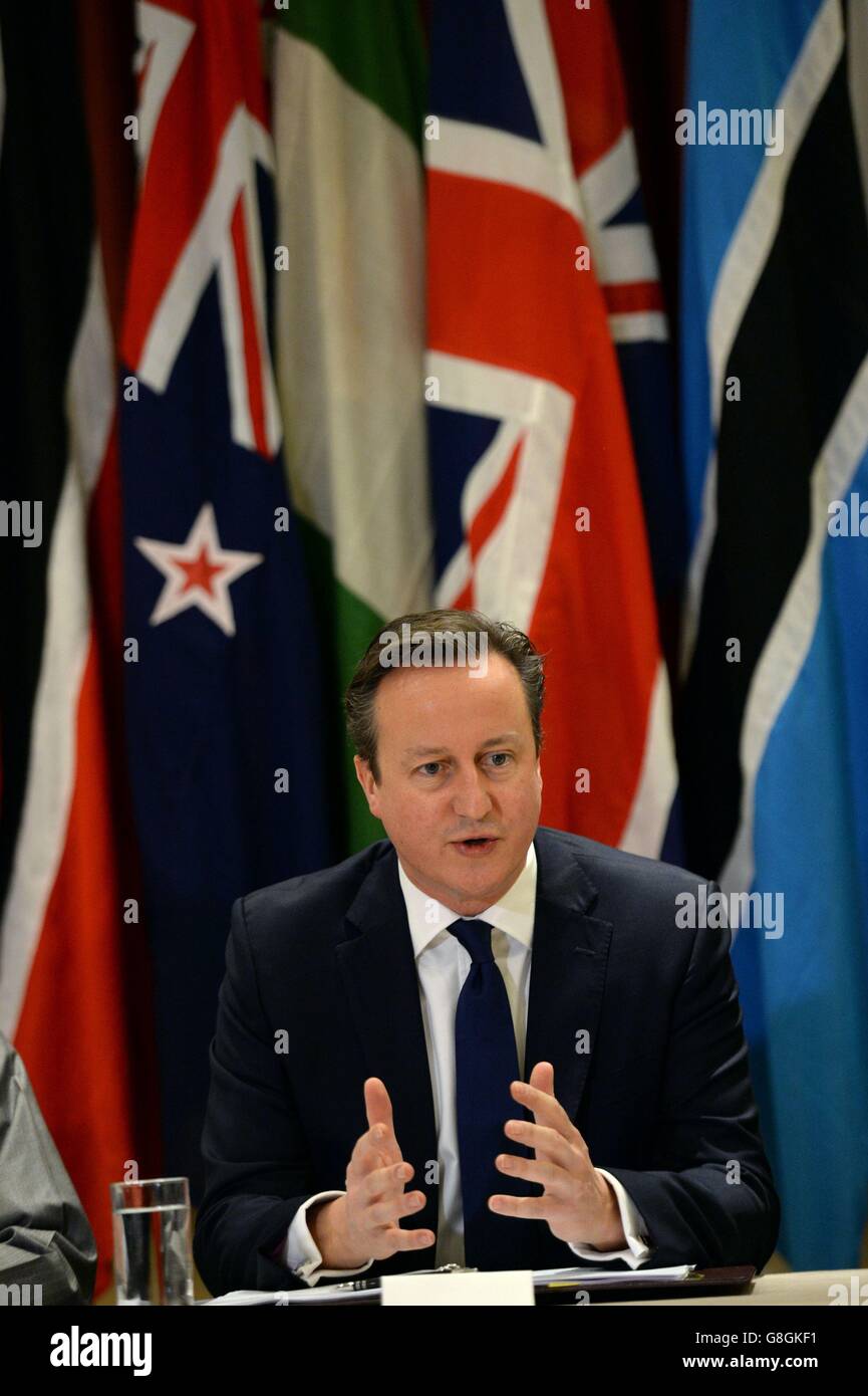 Prime Minister David Cameron chairs a meeting with other Commonwealth ...