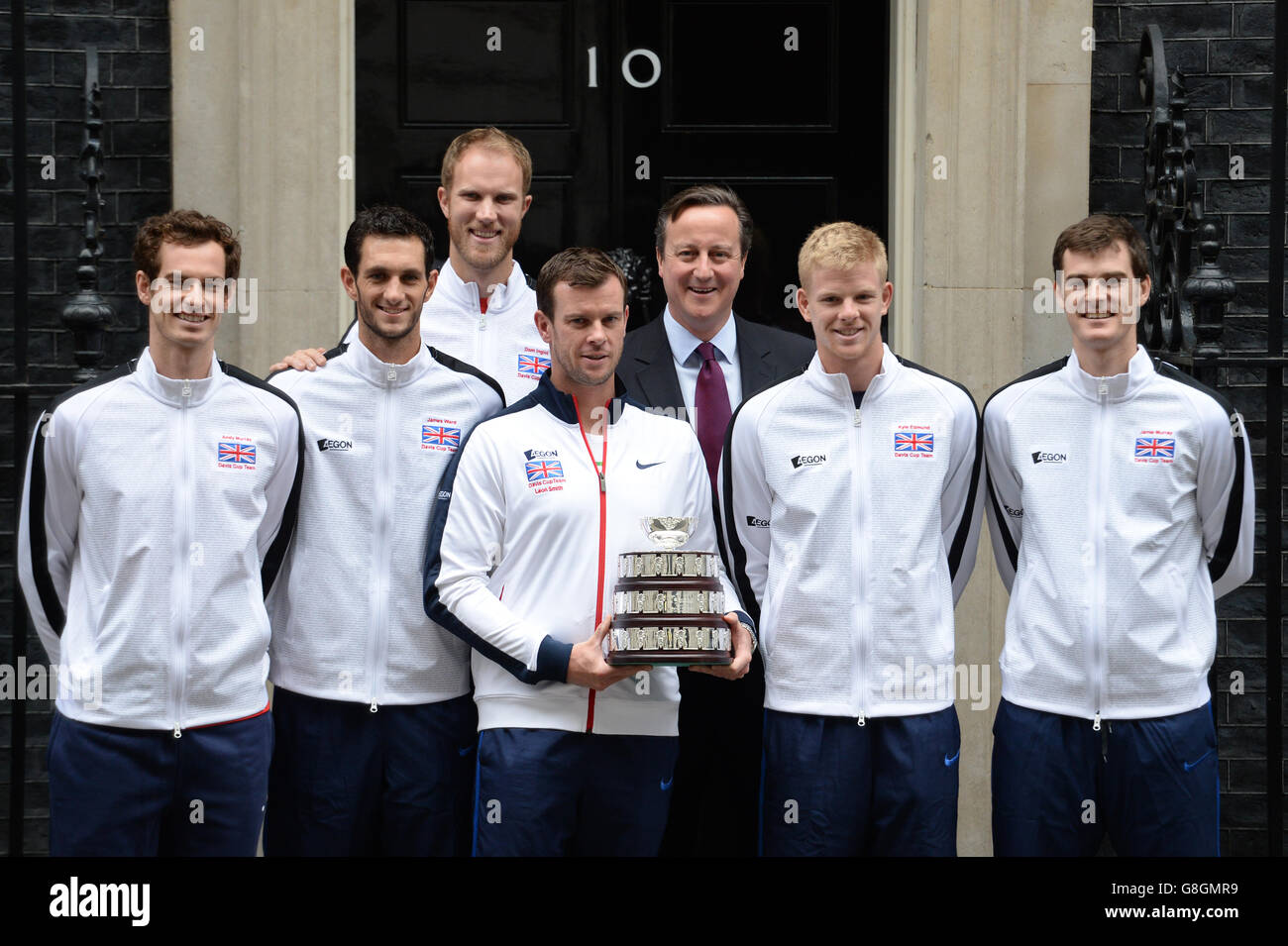 Cameron meets Davis Cup team Stock Photo - Alamy