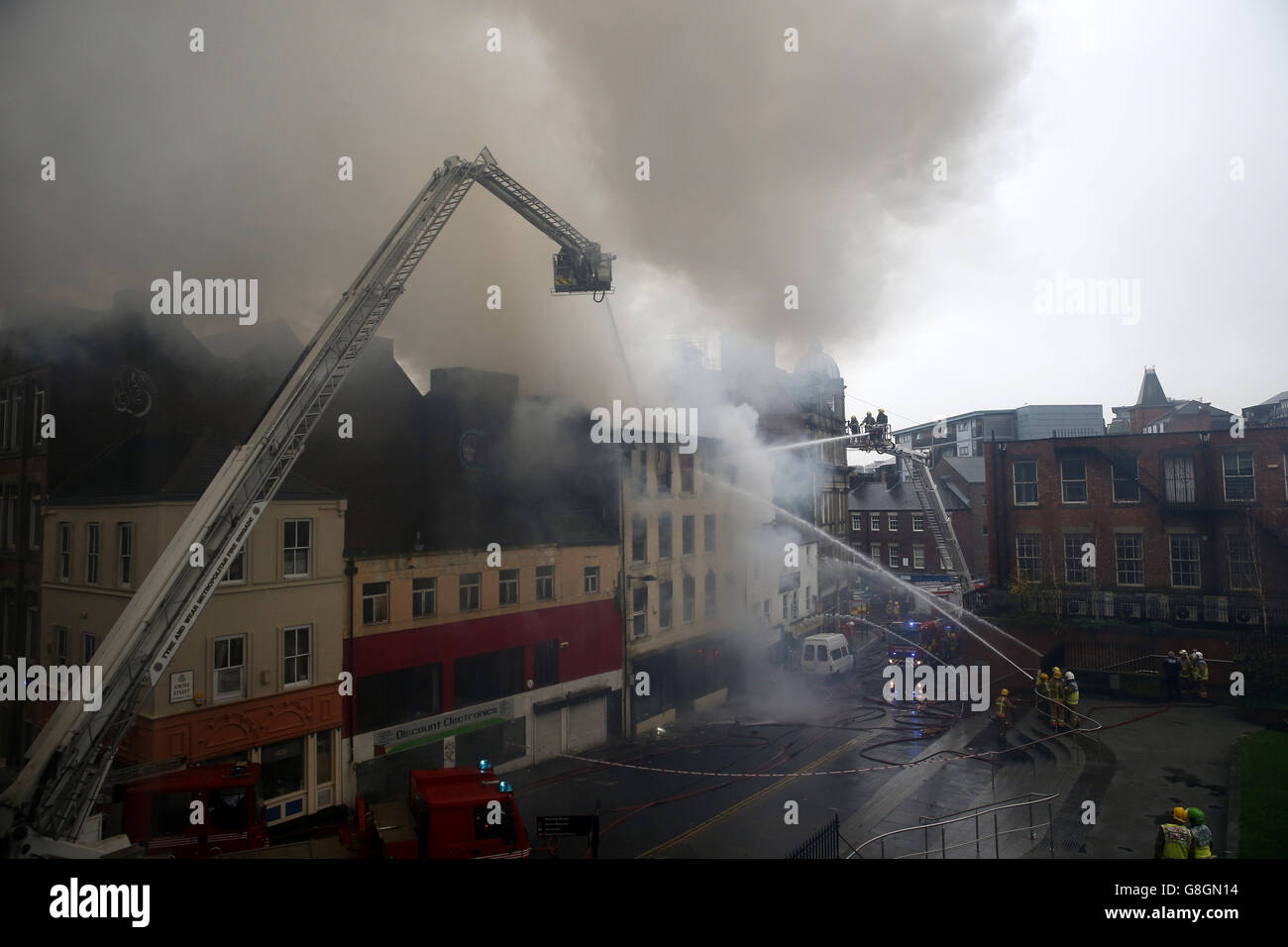 Fire crews scene fire in charlotte square hi-res stock photography and ...