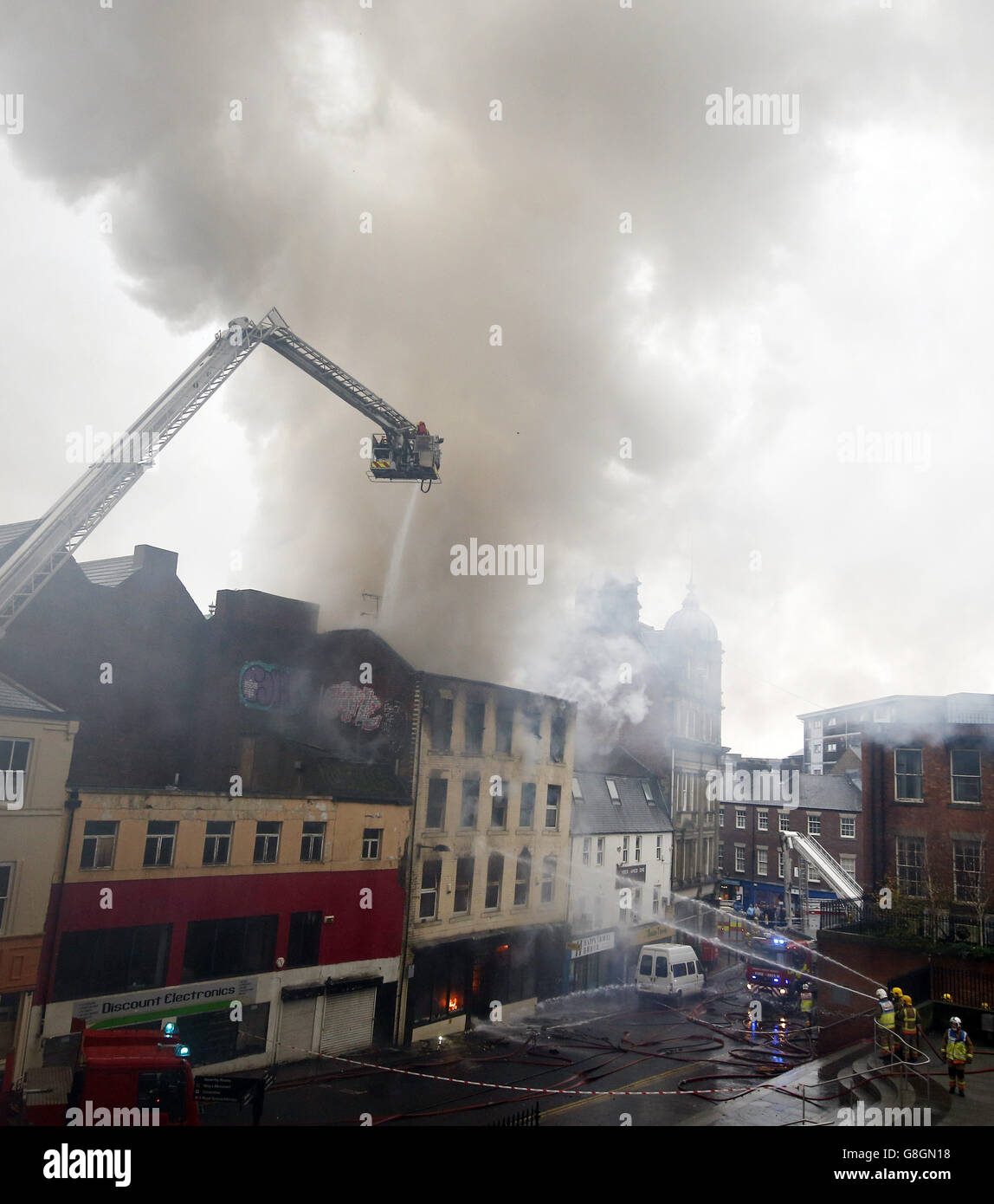 Fire crews scene fire in charlotte square hi-res stock photography and ...