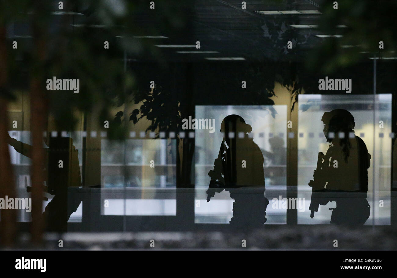 Armed Response Vehicle (ARV) officers during a Metropolitan Police ...