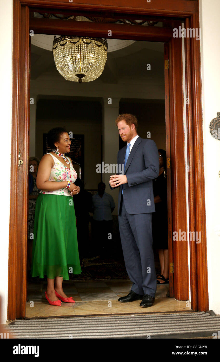 Prince Harry and Tobeka Madiba Zuma, the wife of South African ...