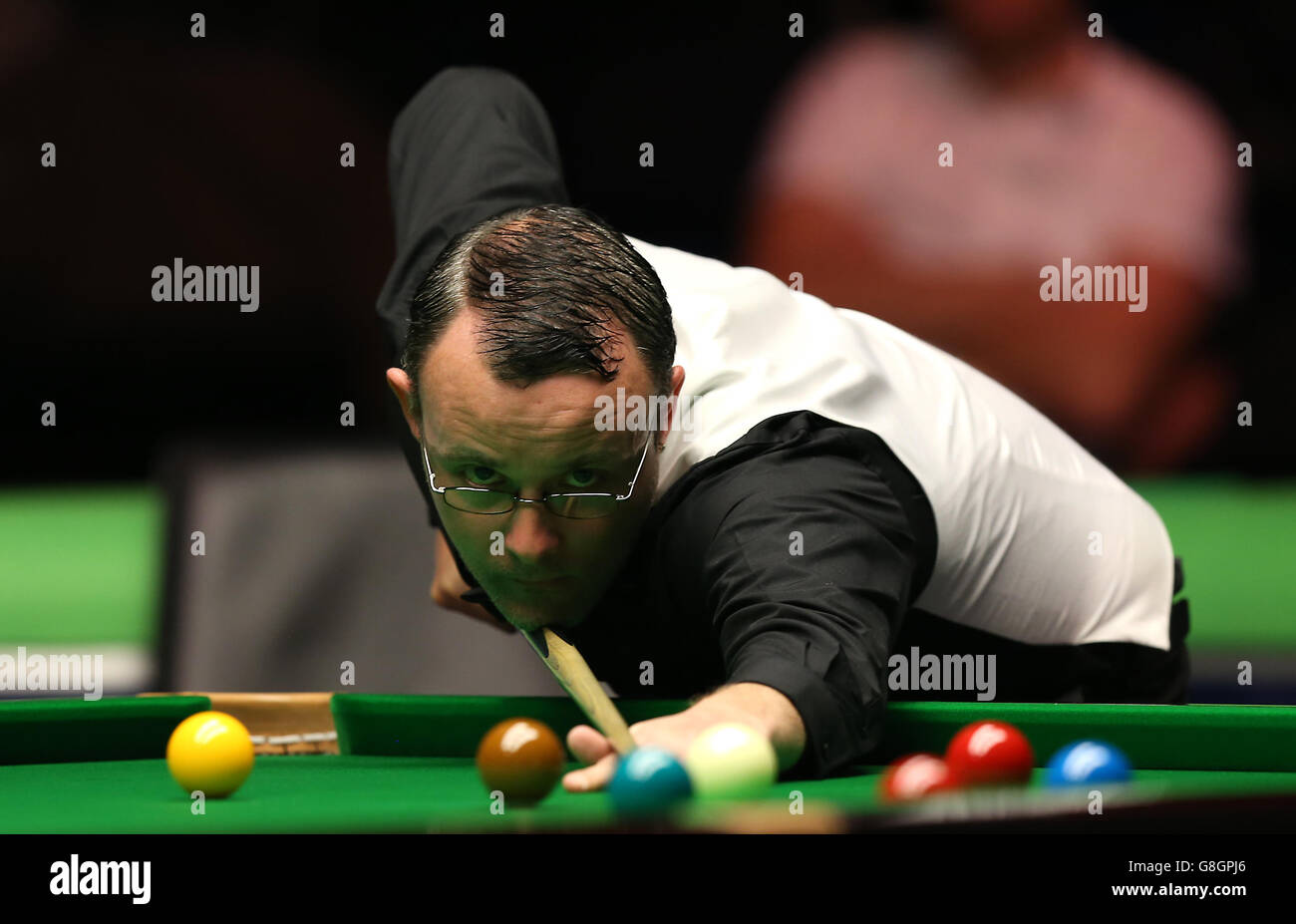Martin Gould in action against Joe Swail during day nine of the 2015 ...