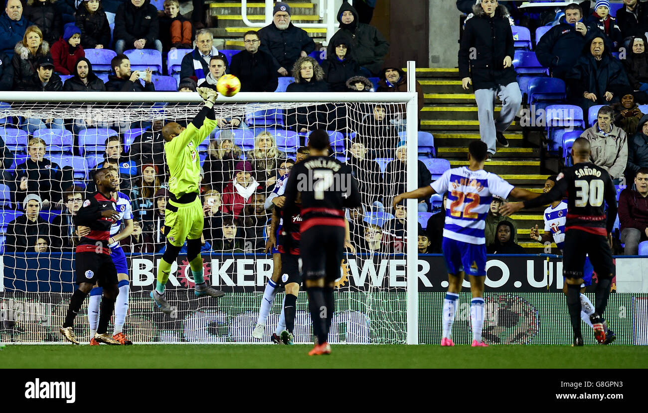 Reading goalkeeper ali al habsi makes a save hi-res stock photography ...