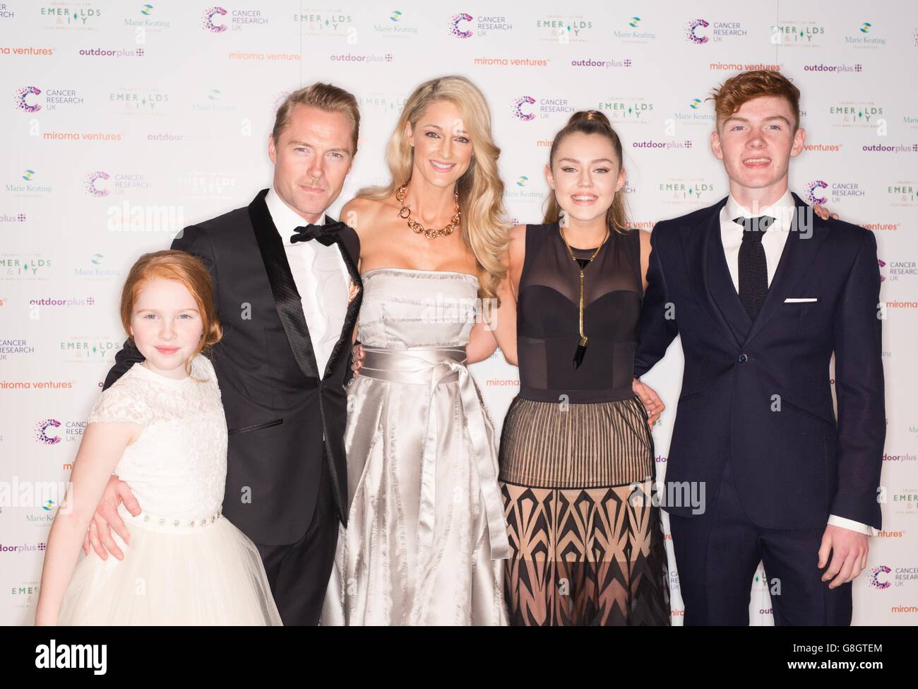 (Left to right) Ali Keating, Ronan & Storm Keating, Missy Keating and ...