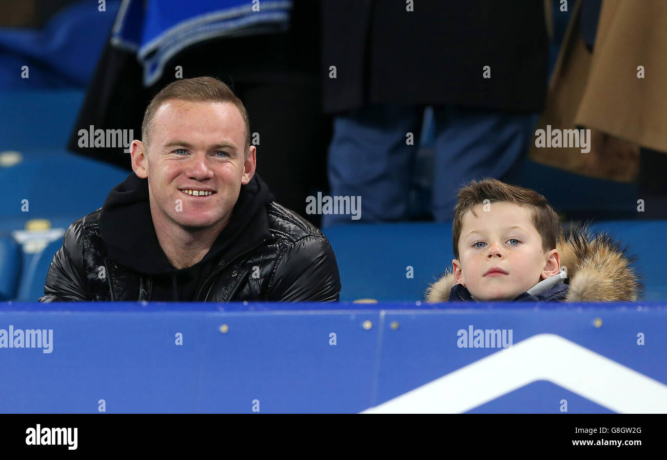 Wayne rooney son kai rooney in stands hi-res stock photography and ...