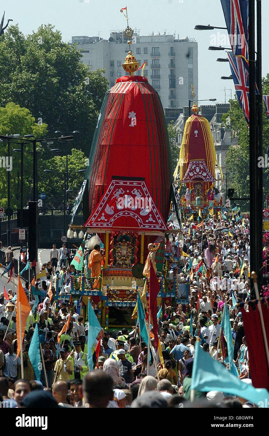 Hare Krishna Festival - Ratha-yatra Carnival of Chariots - London Stock ...