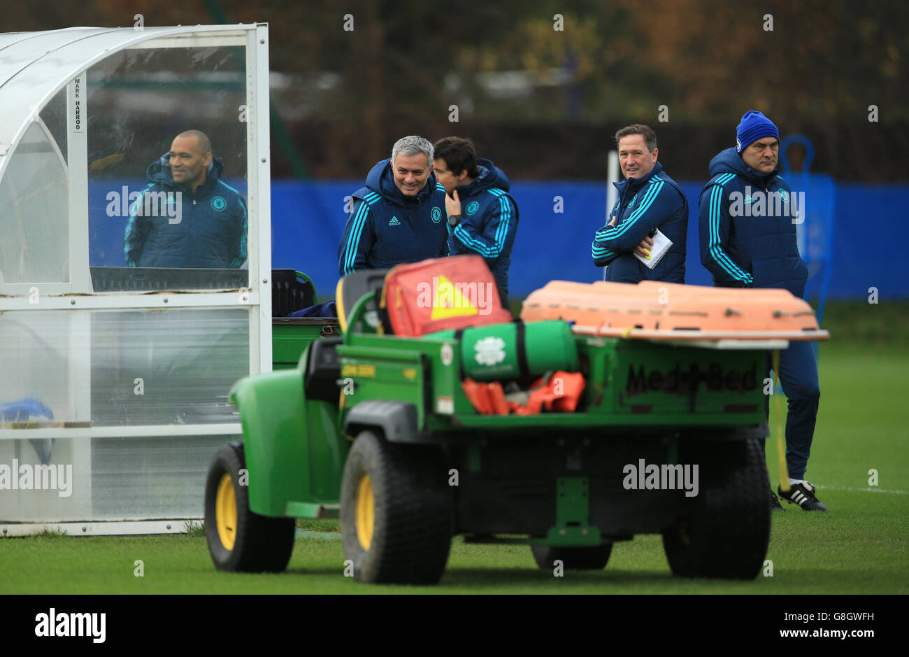 Chelsea manager jose mourinho training session cobham training ground ...
