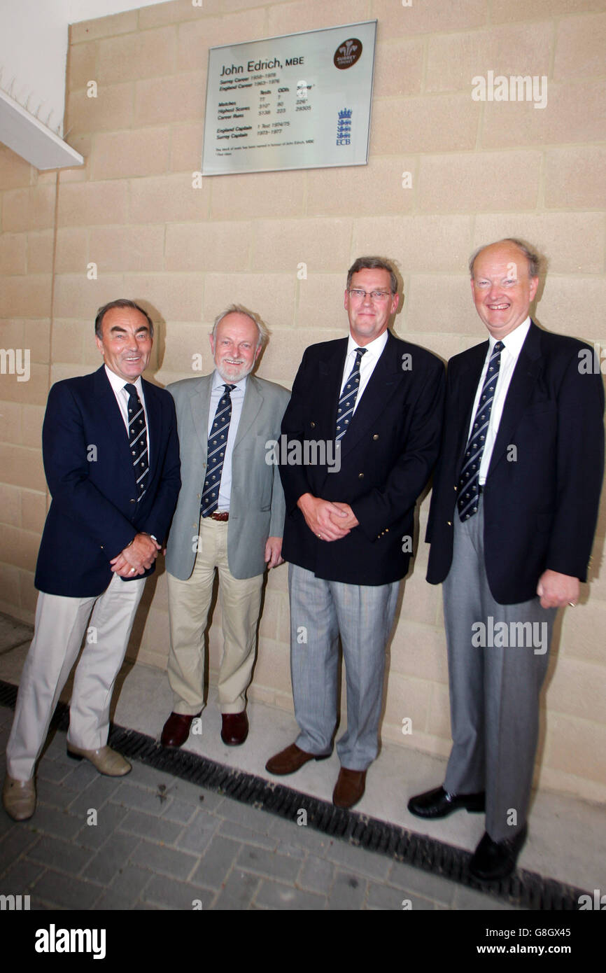 John edrich with club president richard stilgoe r hi-res stock ...