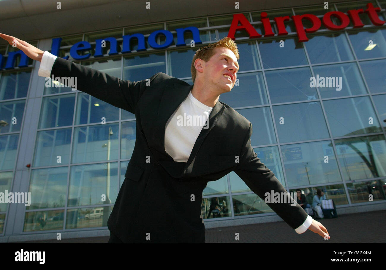 Teenager Daniel Reilly outside Liverpool John Lennon Airport after ...