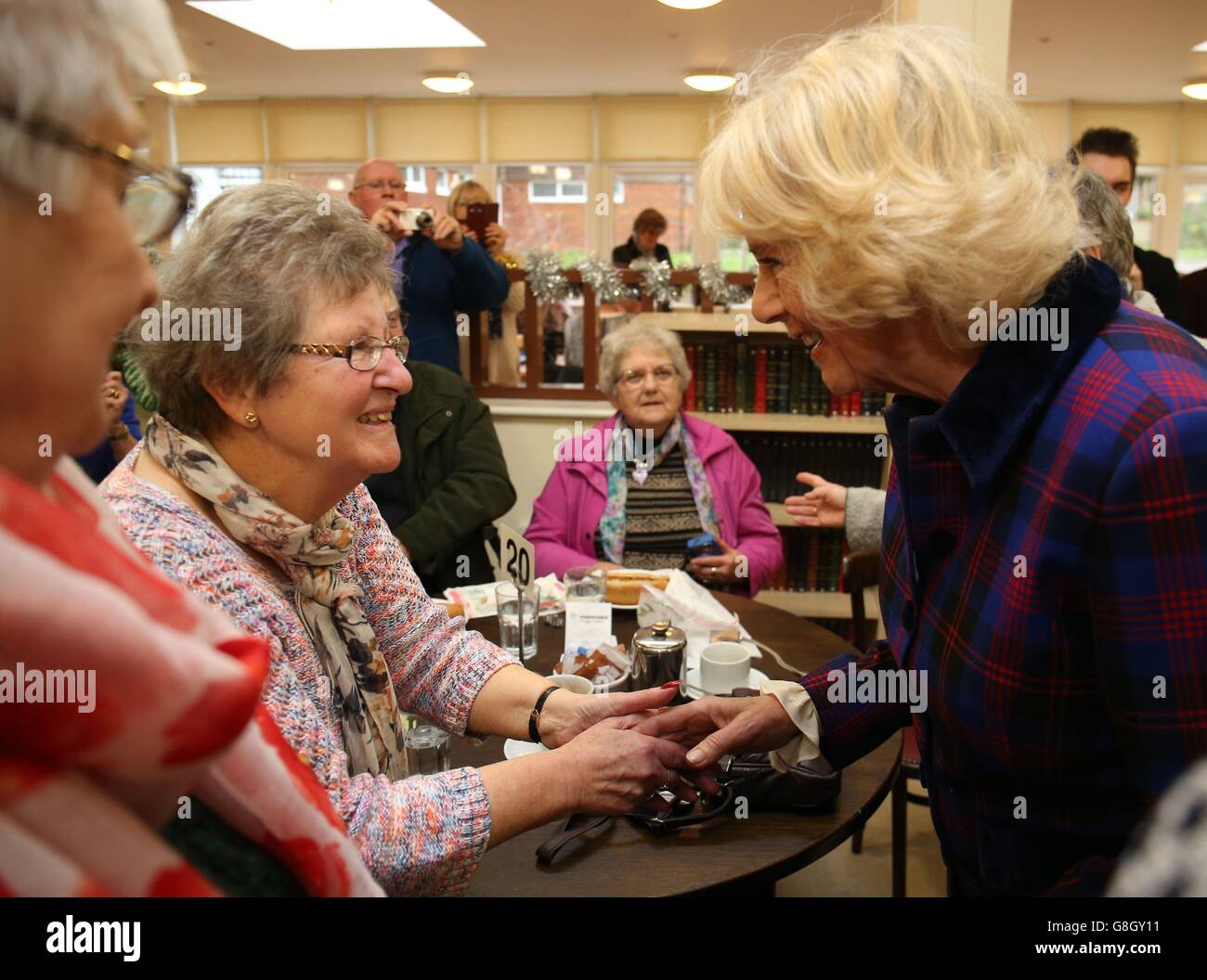 The Duchess of Cornwall during a visit to the homeless charity Emmaus ...