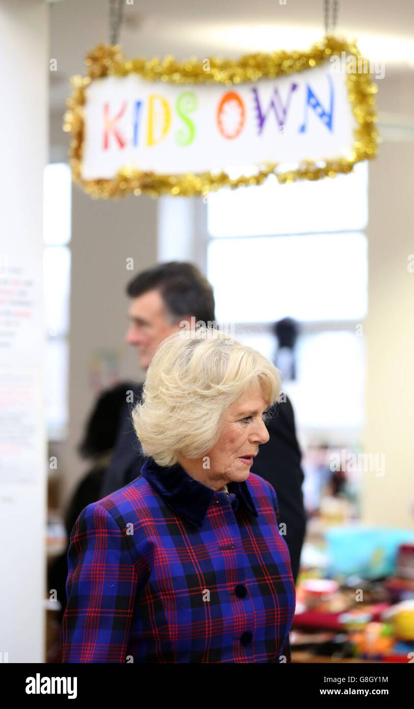 The Duchess of Cornwall during a visit to the homeless charity Emmaus ...