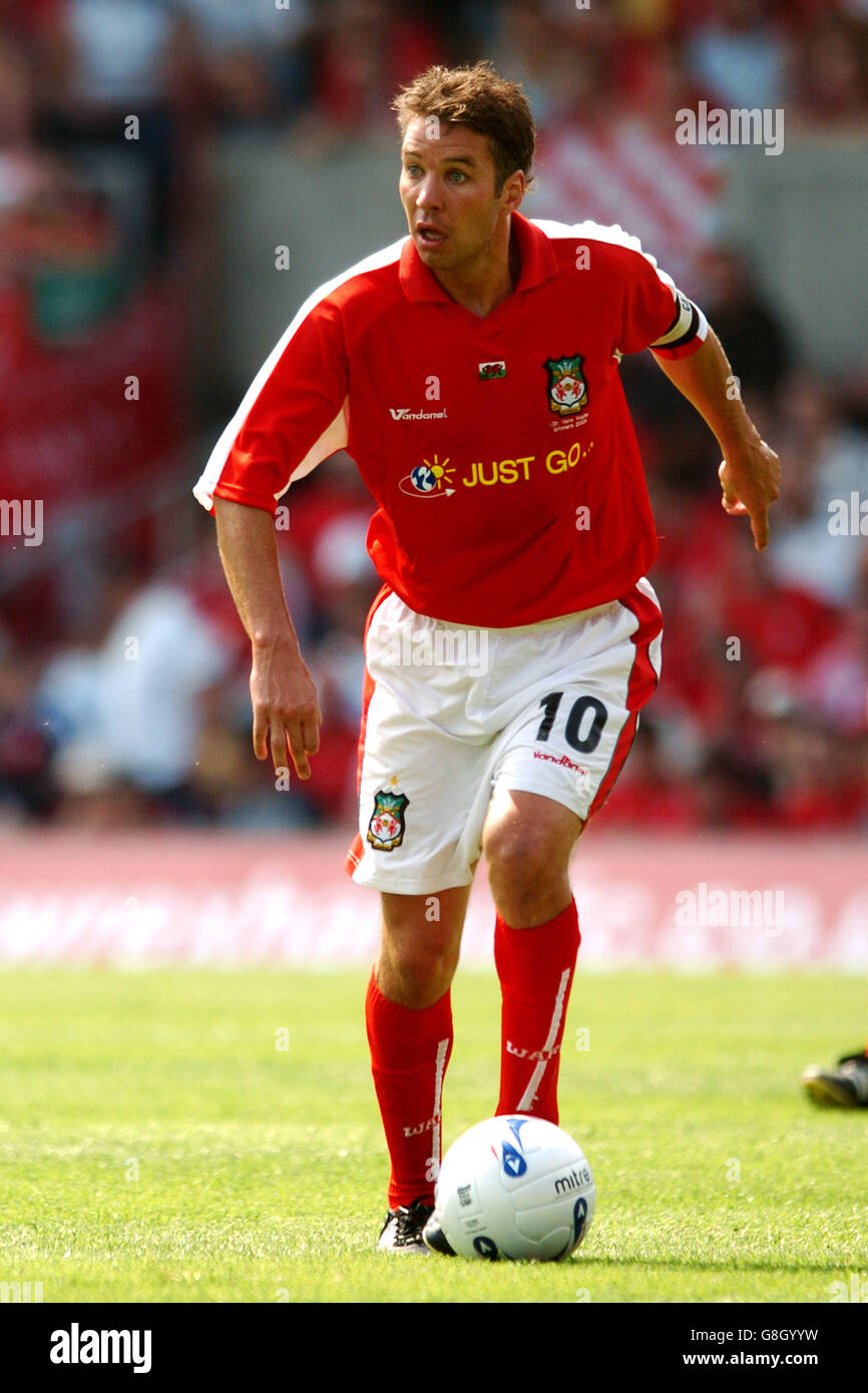 Soccer friendly wrexham v liverpool the racecourse ground hi-res stock ...