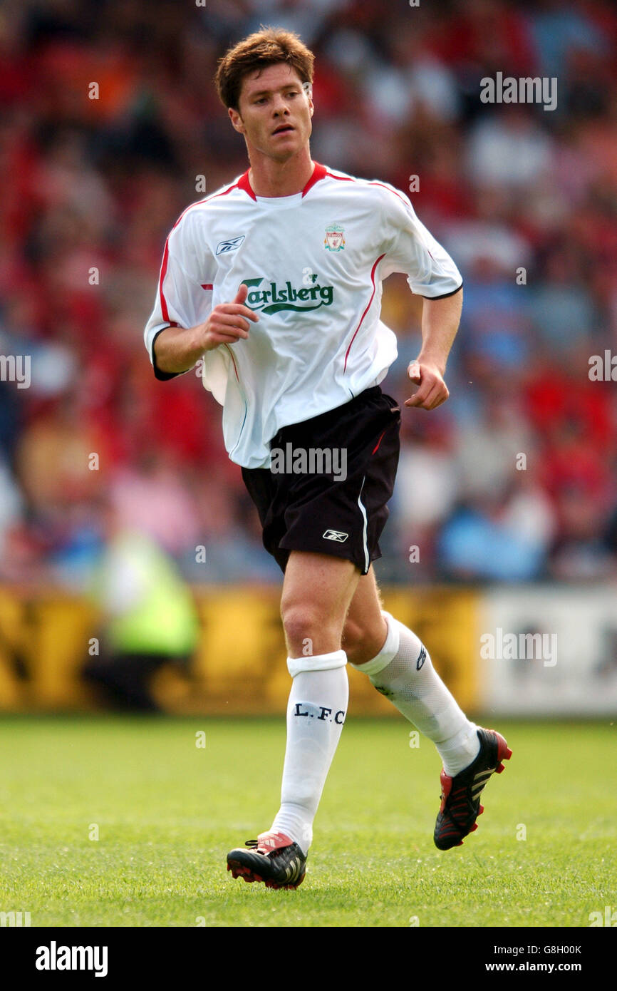 Soccer friendly wrexham v liverpool the racecourse ground hi-res stock ...