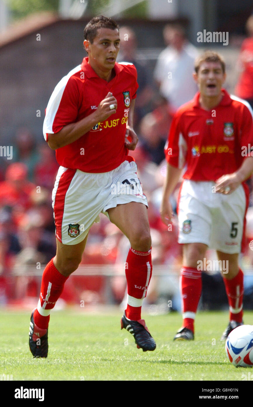 Soccer friendly wrexham v liverpool the racecourse ground hi-res stock ...