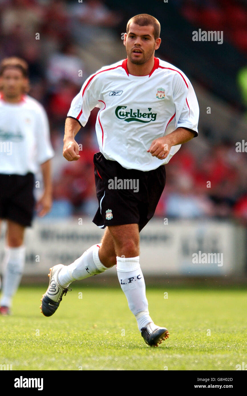 Soccer friendly wrexham v liverpool the racecourse ground hi-res stock ...