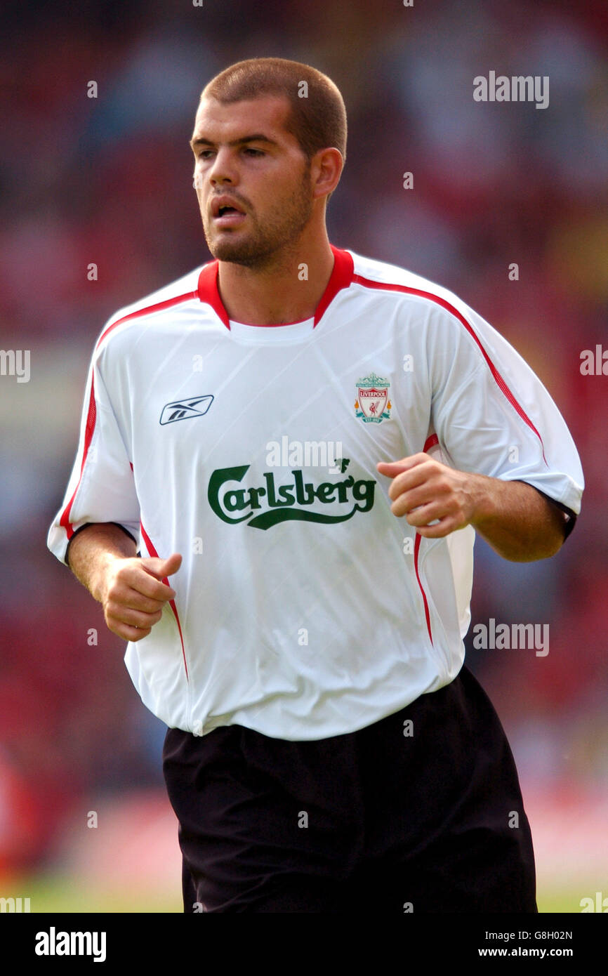 Soccer friendly wrexham v liverpool the racecourse ground hi-res stock ...
