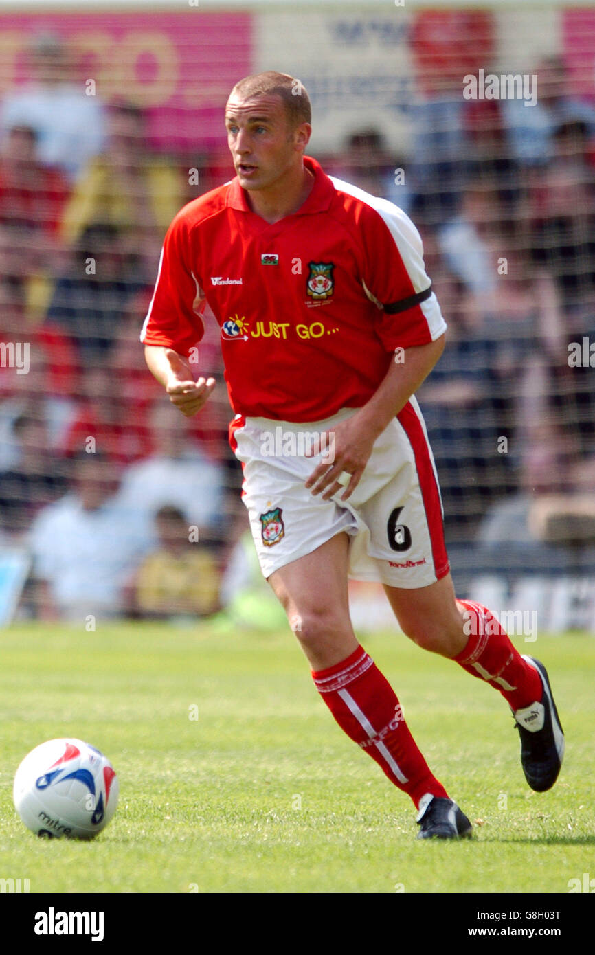 Soccer friendly wrexham v liverpool the racecourse ground hi-res stock ...