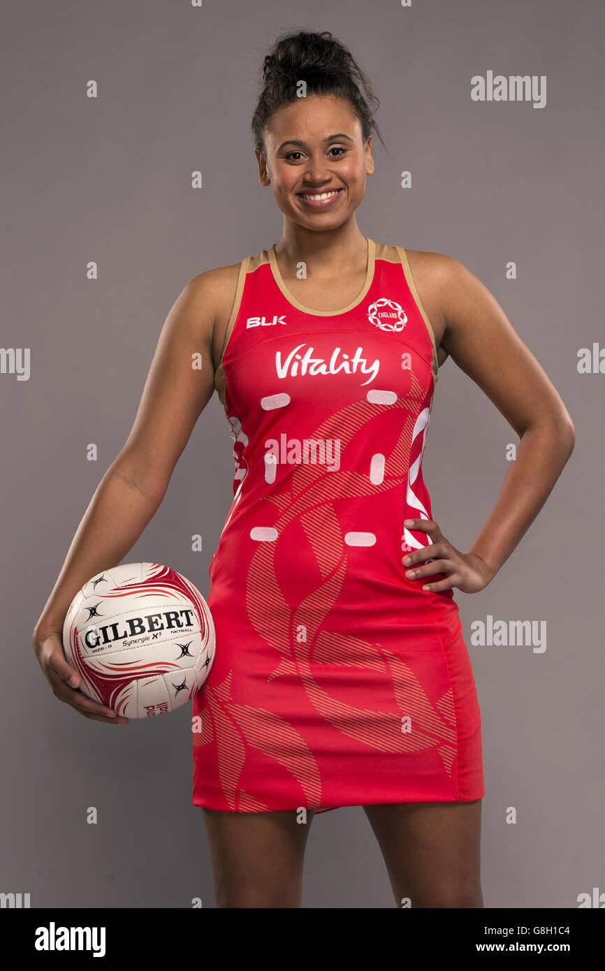 England Netball Squad Photoshoot - Loughborough University Stock Photo ...
