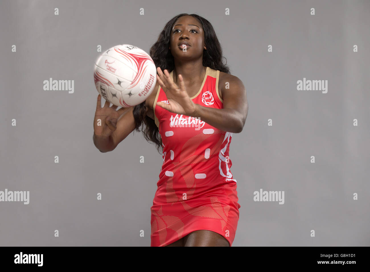 England Netball Squad Photoshoot - Loughborough University Stock Photo ...