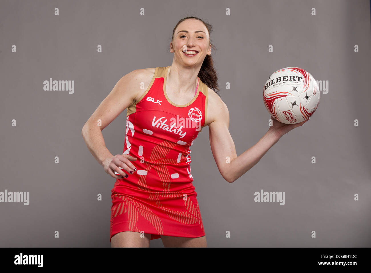 England Netball Squad Photoshoot - Loughborough University Stock Photo ...