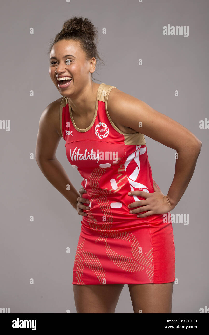 England Netball Squad Photoshoot - Loughborough University Stock Photo ...