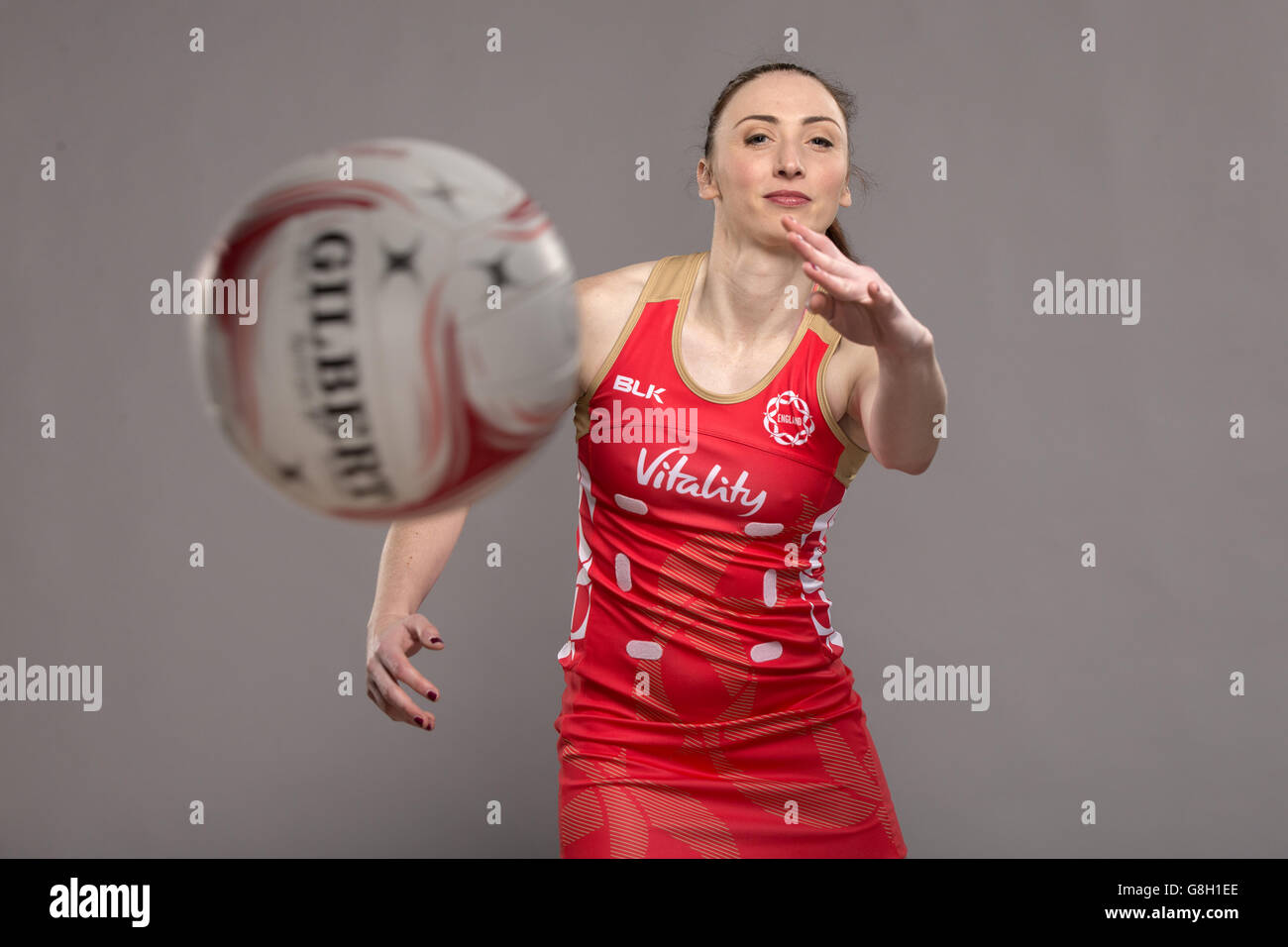England Netball Squad Photoshoot - Loughborough University Stock Photo ...