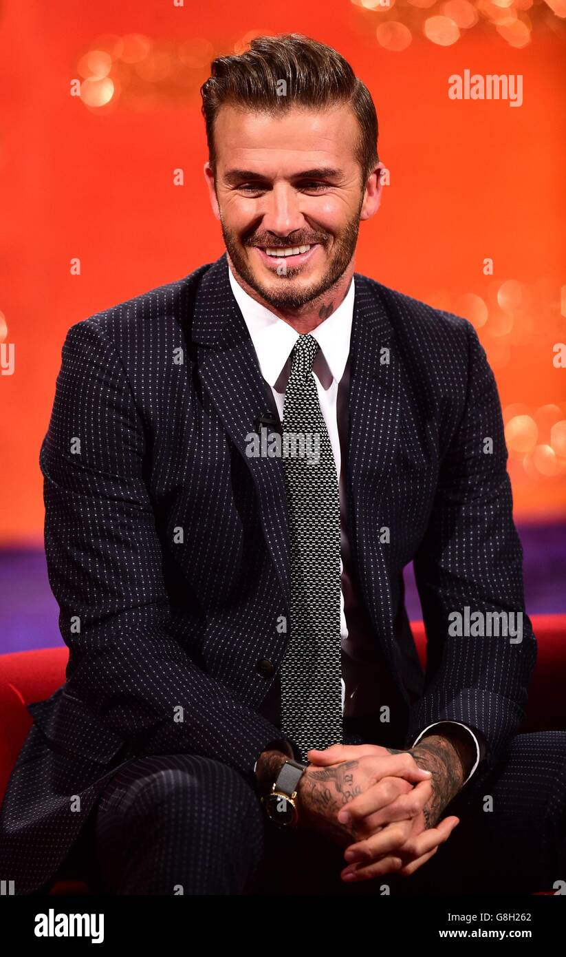 David Beckham during the filming of the Graham Norton Show at The ...