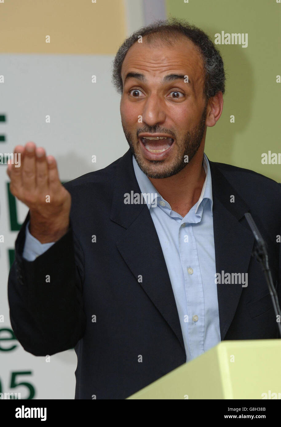 Prof Tariq Ramadan addresses the conference. The Egyptian born Muslim ...