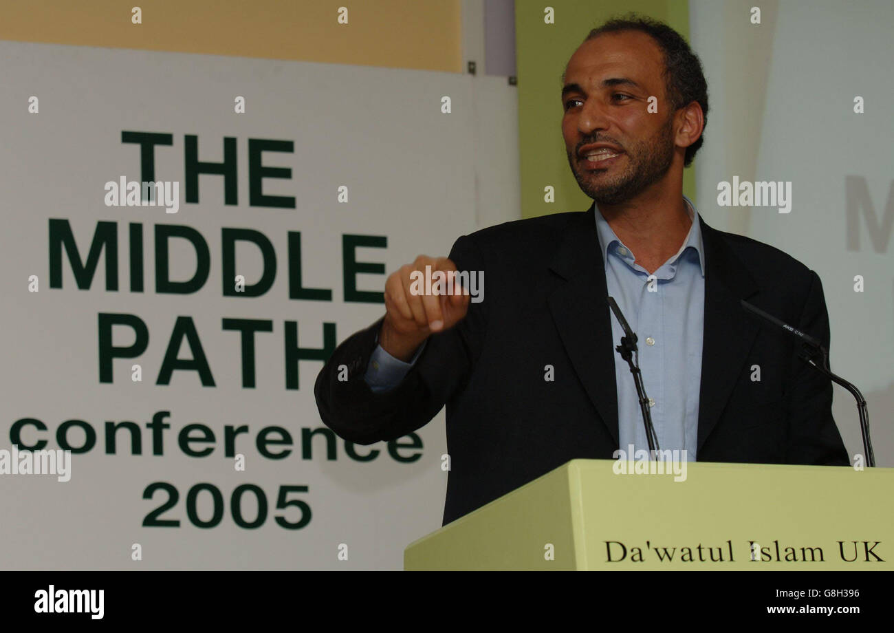 Prof Tariq Ramadan addresses the conference. The Egyptian born Muslim ...