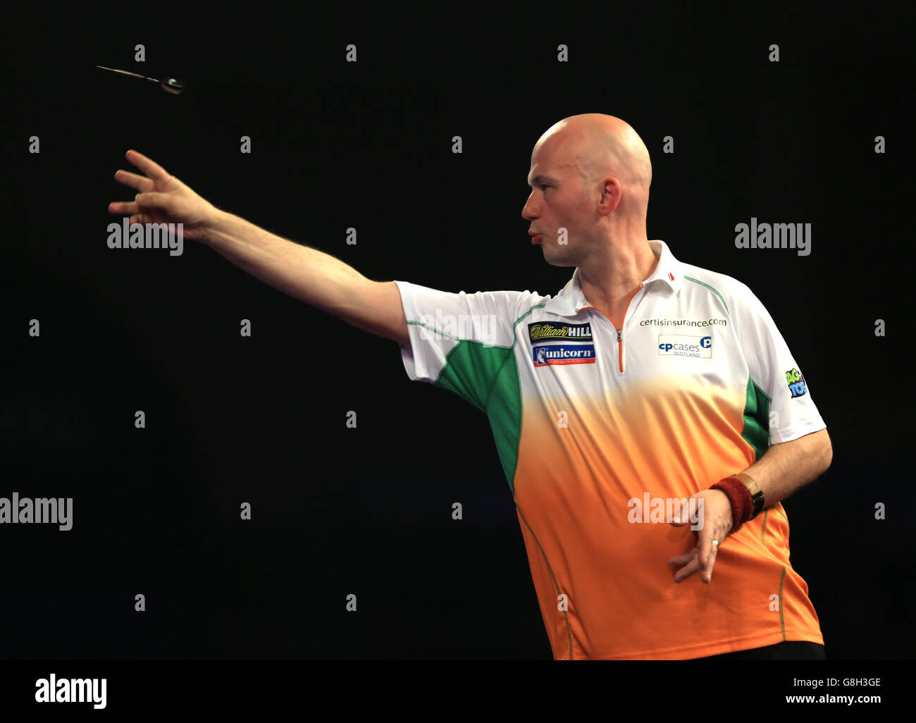 Jamie caven during the world darts championship at alexandra palace hi ...