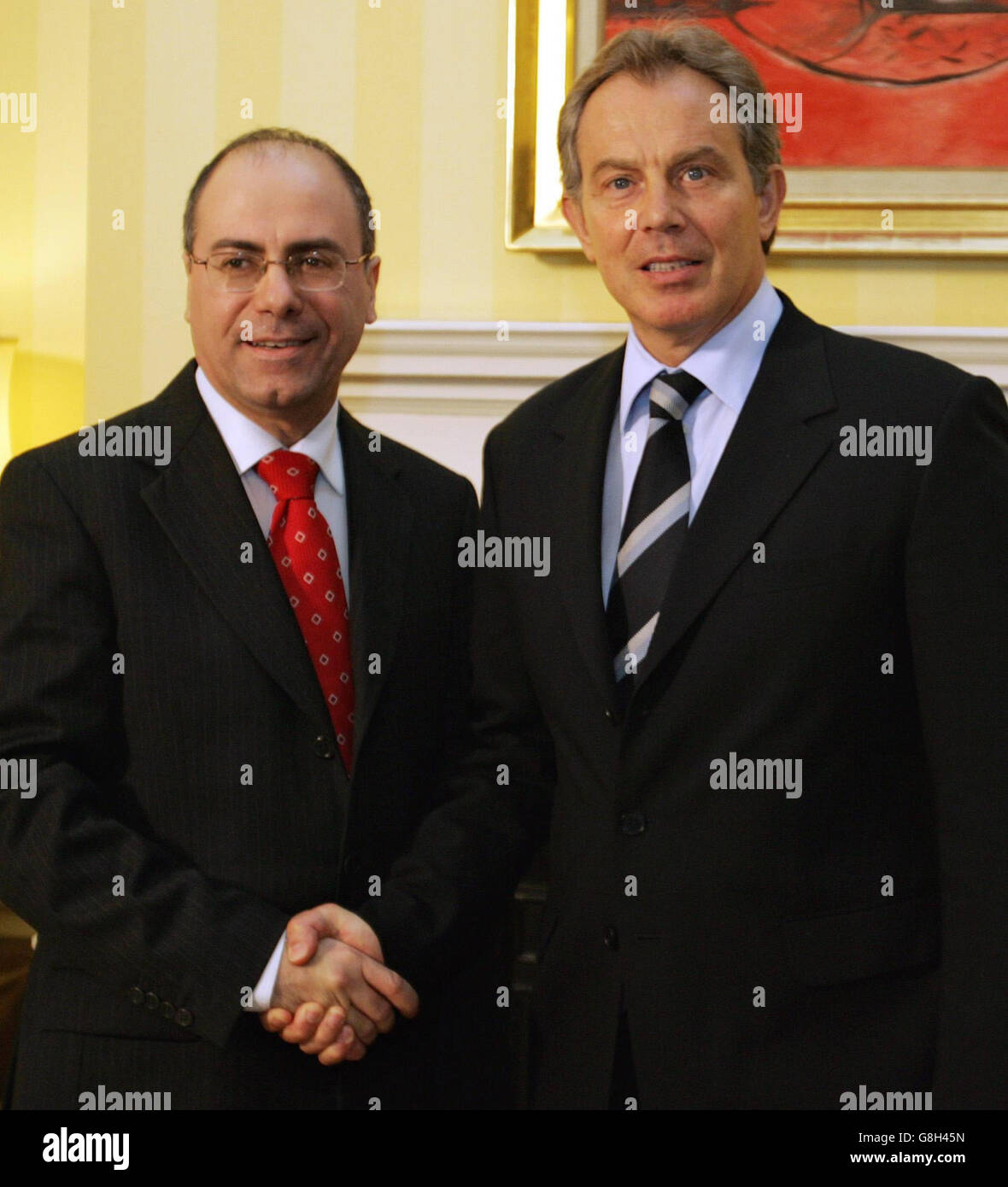 Prime Minister Tony Blair meets Israeli Foreign Minister Silvan Shalom ...