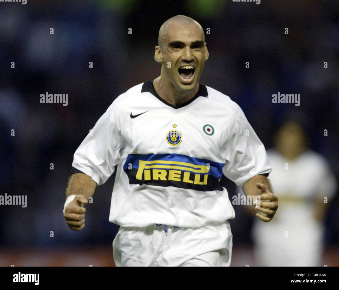 Inter milans lampros choutos celebrates scoring their second goal hi ...