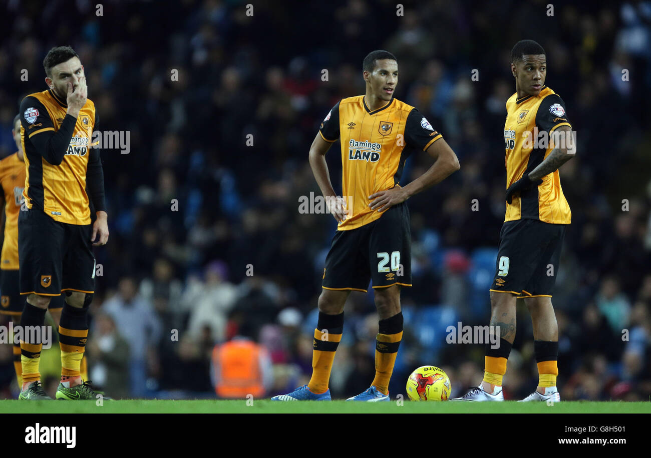 Hull City's Robert Snodgrass (left), Hull City's Isaac Hayden, (centre ...