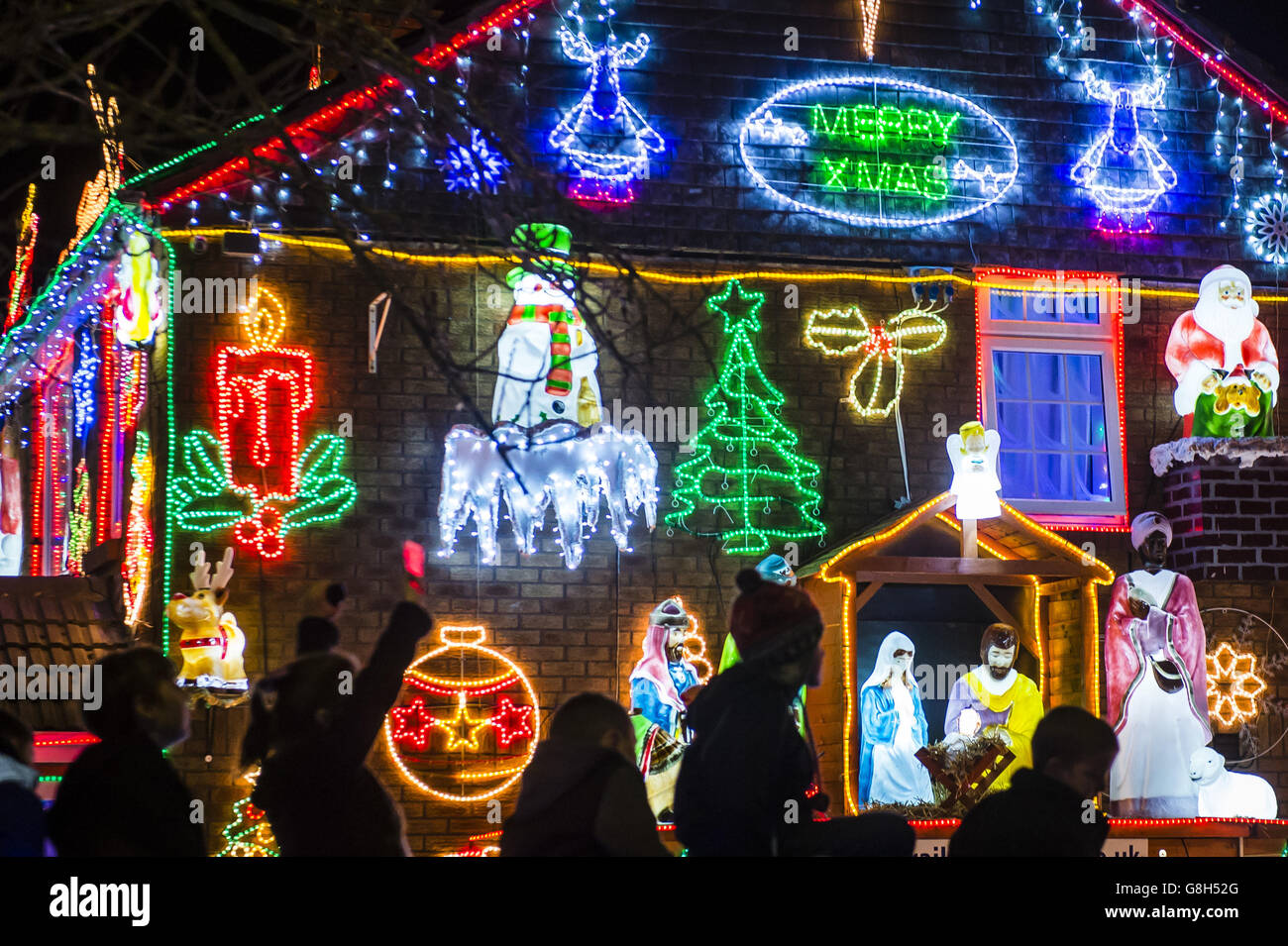 Christmas light display Stock Photo - Alamy