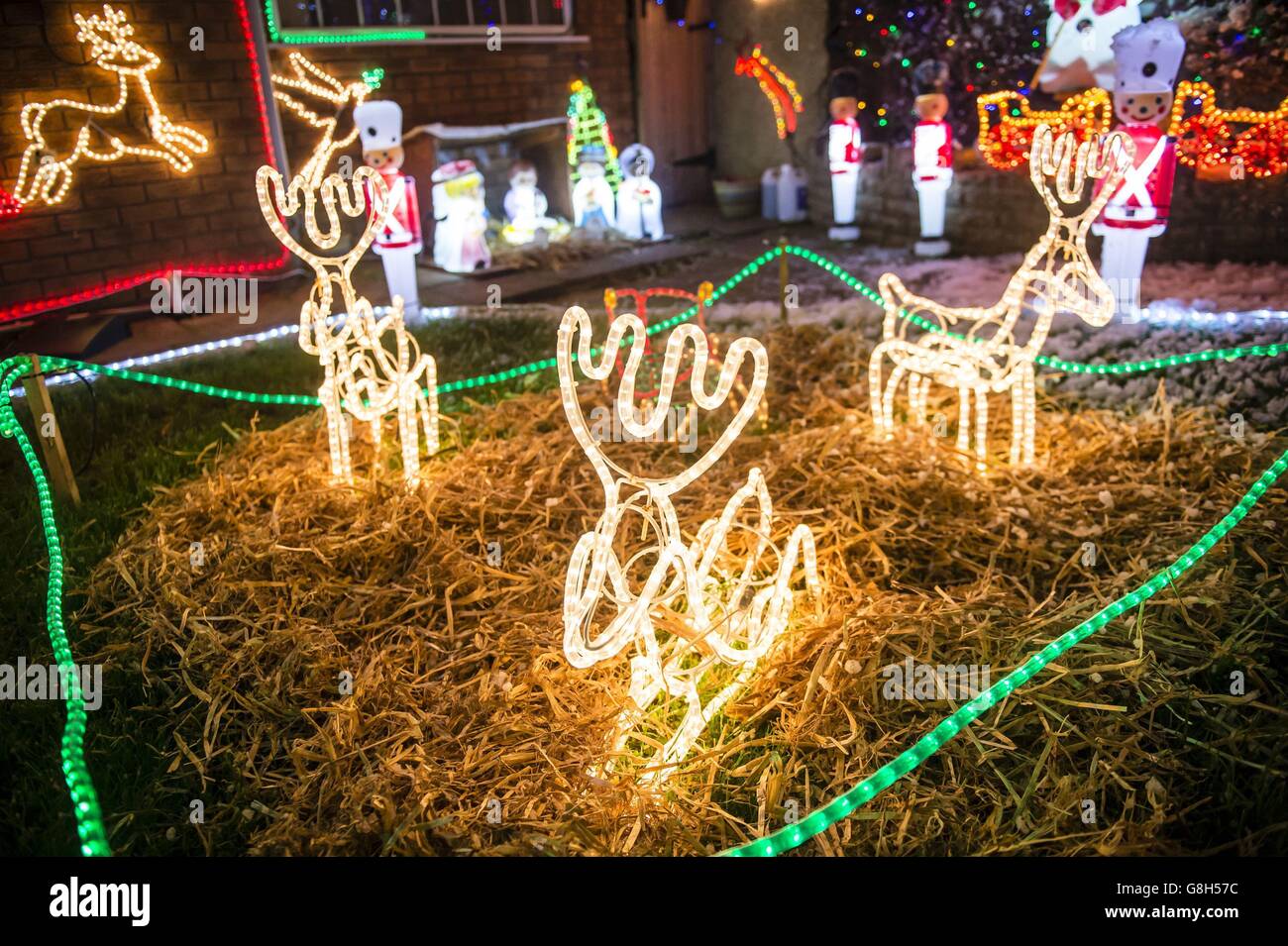 Christmas light display Stock Photo - Alamy