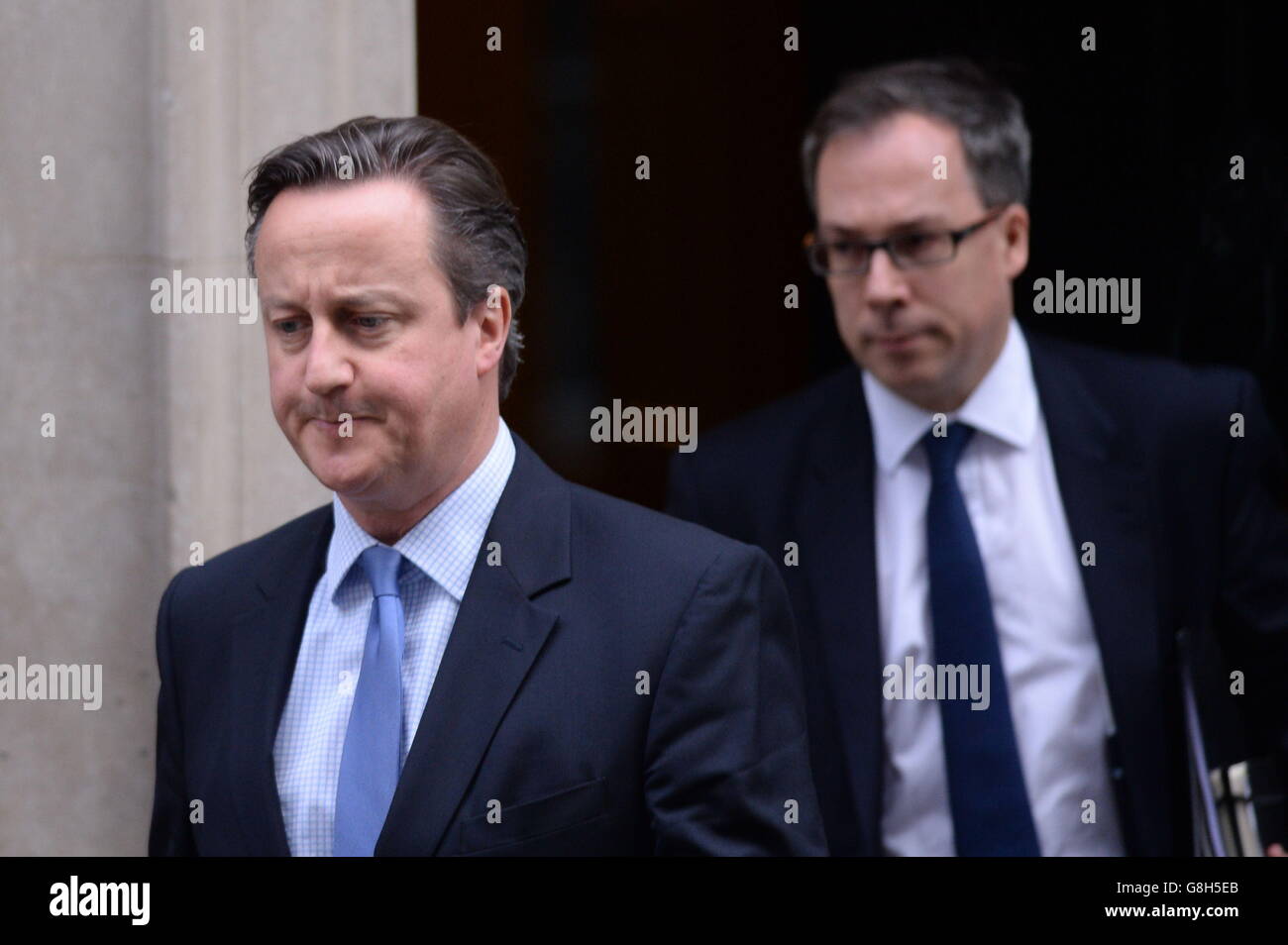 Prime Minister David Cameron (left) and his chief of staff Ed Llewellyn ...