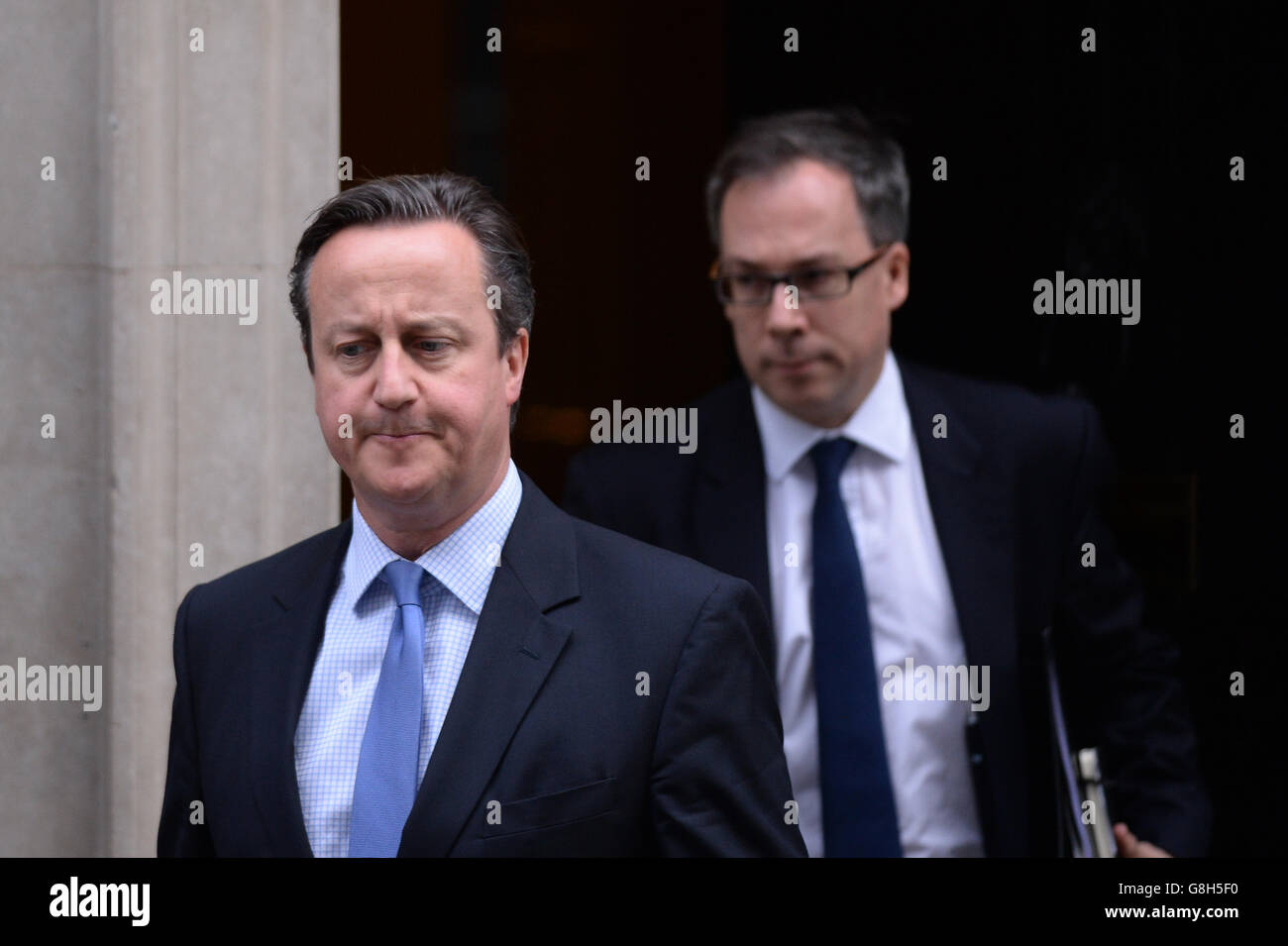 Prime Minister David Cameron (left) and his chief of staff Ed Llewellyn ...