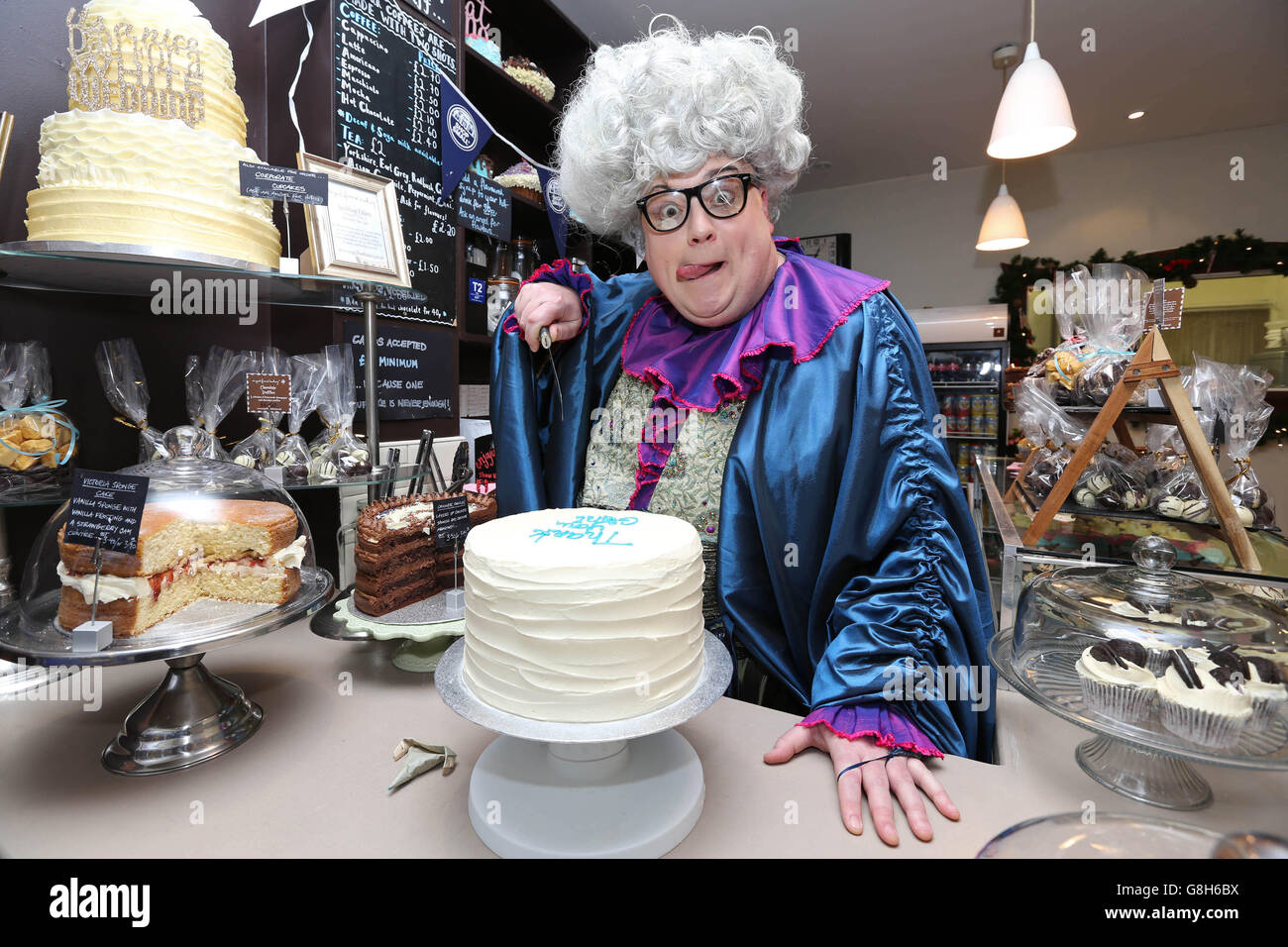 s pantomime production of Aladdin, visits Angel Food Bakery on the ...