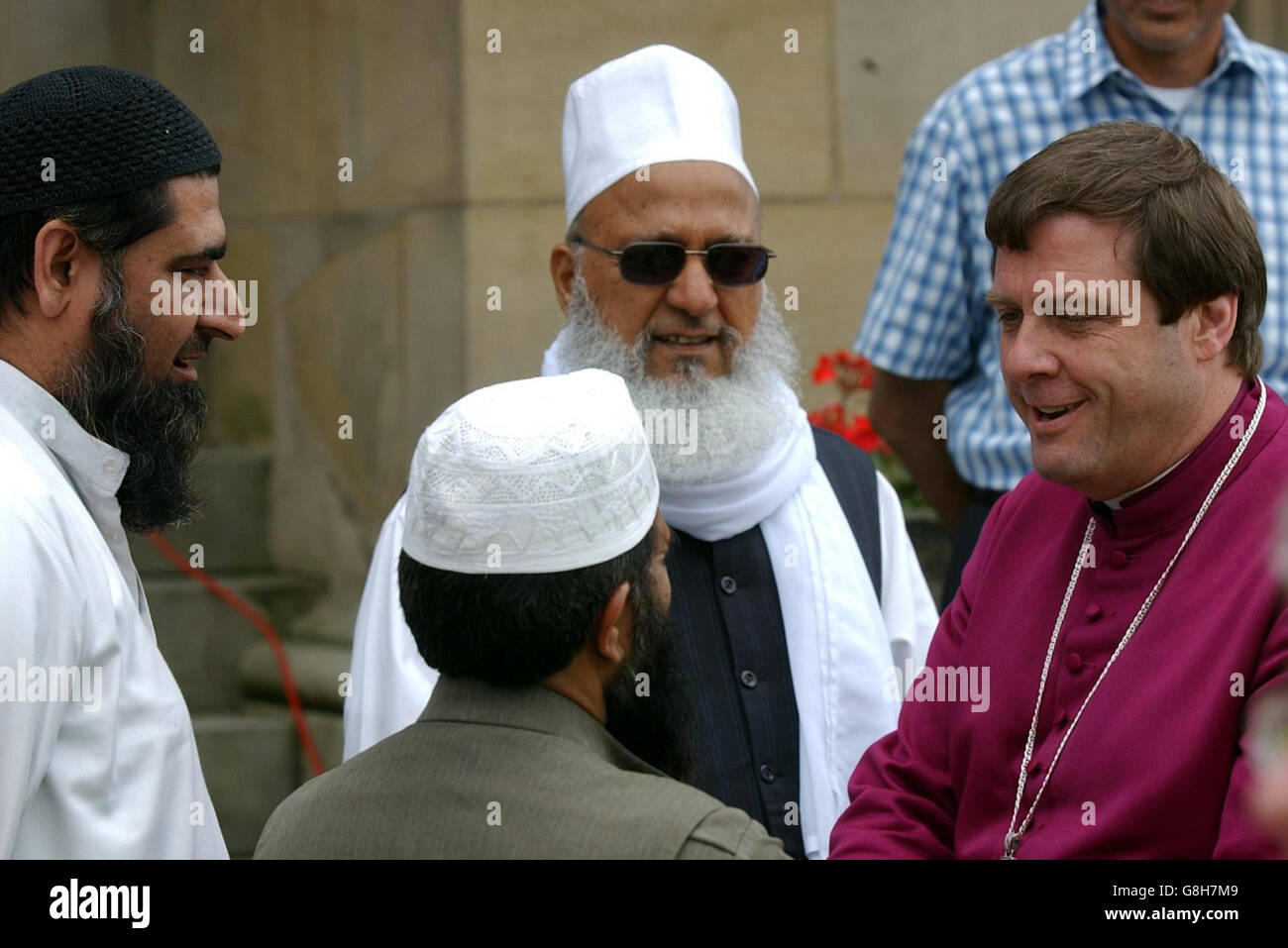 Rt Reverend Tony Robinson, Bishop of Pontefract, (right) speaks with ...