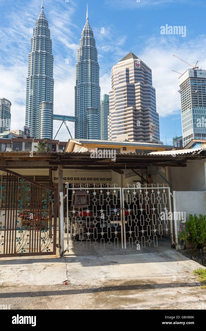 Pertonas twin towers view from Kampung Baru , a Malay enclave in ...