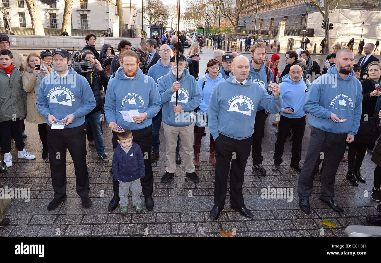 (front row left to right) Veterans for Peace members Ben Griffin ...